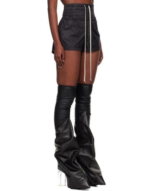 Rick Owens Concordians Boxing Shorts in Black | Lyst UK