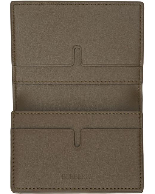Burberry Tan Check Bifold Card Holder in Black for Men | Lyst UK