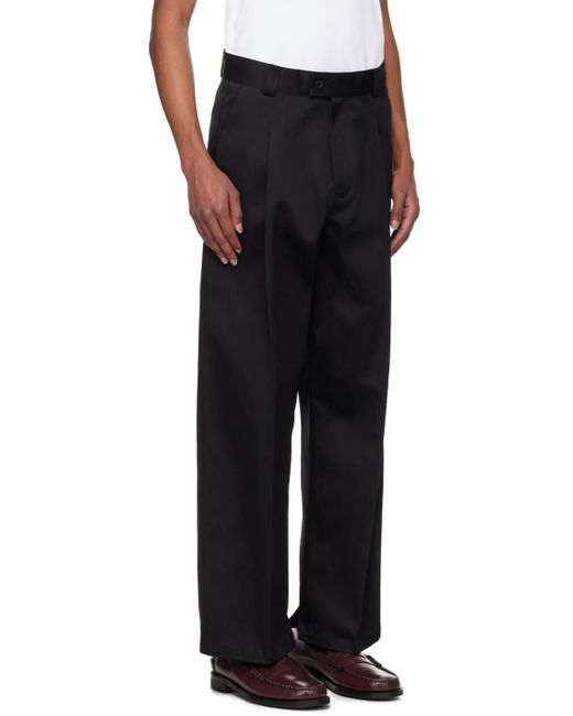 rice nine ten Wide Trousers in Black for Men | Lyst