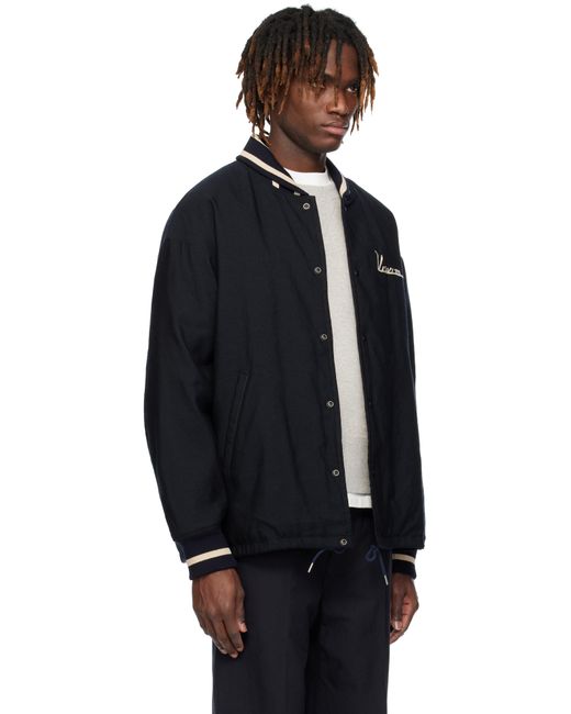 Visvim Hobbs Wool Down Bomber Jacket in Blue for Men | Lyst
