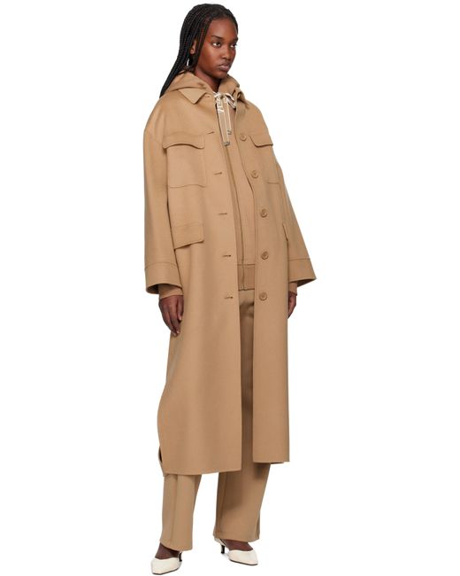 Max Mara Tan Milo Coat in Black | Lyst