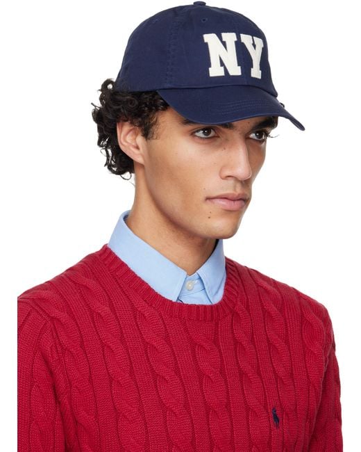 Polo Ralph Lauren Ny Patch Twill Ball Cap in Red for Men | Lyst UK