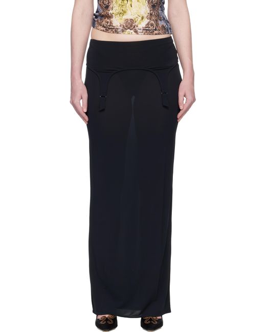 Jean Paul Gaultier 'The Long Garter' Maxi Skirt in Black | Lyst UK