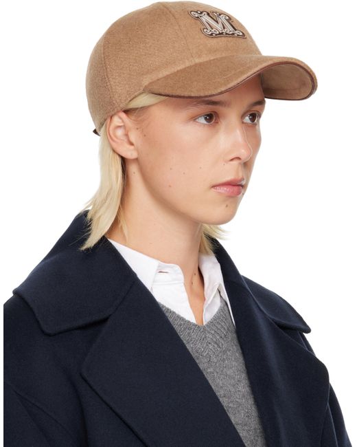 Max Mara Tan Fedora Cap in Blue | Lyst UK