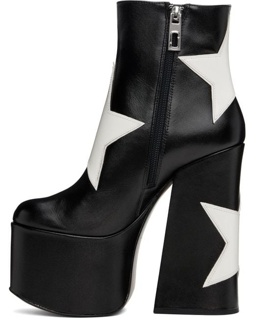 Marc Jacobs 'The Star Patchwork Kiki Platform' Boots in Black | Lyst
