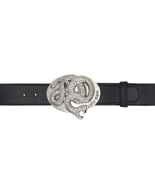 Lu'u Dan Twisted Snake Cowboy Belt in Black for Men | Lyst