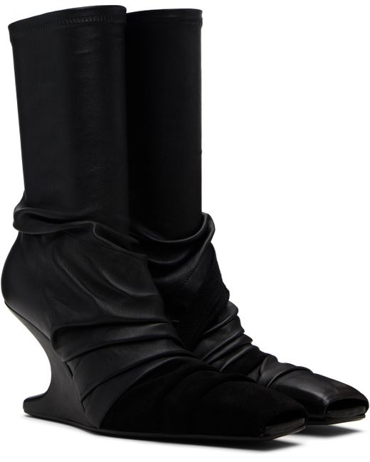 Bottes À Talon En Porte-À-Faux De 80 Mm Noires Rick Owens en coloris ...