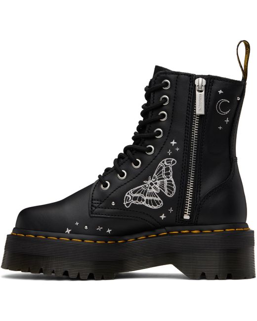 Dr. Martens Jadon Celestial Moth Embroidered Platform Boots in Black | Lyst