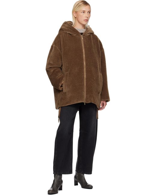 Max Mara Tan Olivia Reversible Down Jacket in Brown | Lyst UK