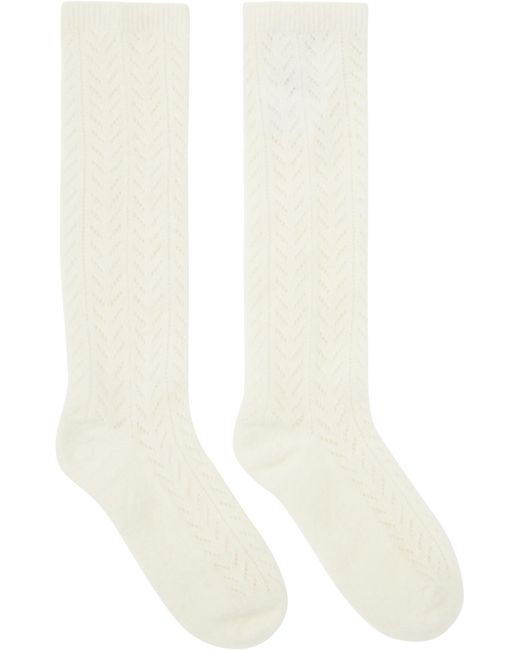 Valentino Off- Mohair Socks in White | Lyst