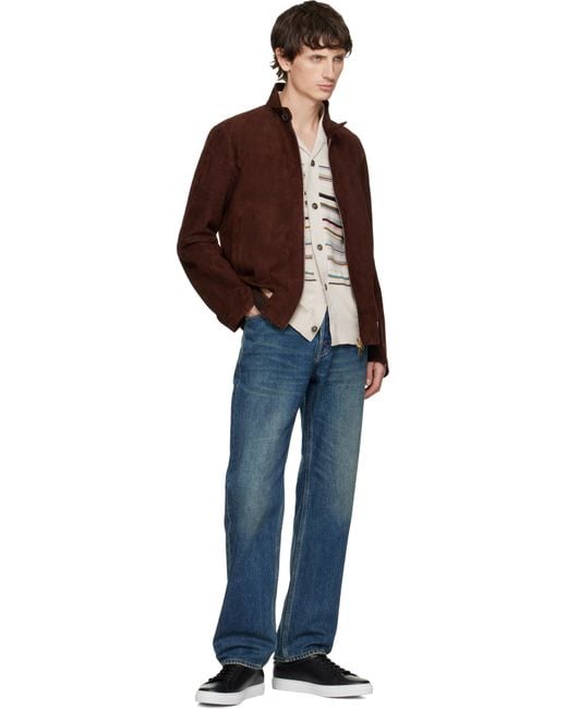 Paul Smith Signature Stripe Heel Panel Leather Beck Sneakers in Black ...