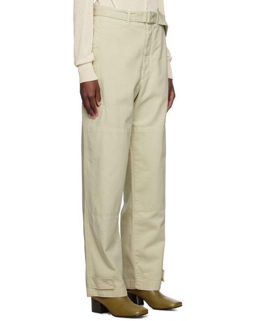 Lemaire Beige Military Jeans in Natural | Lyst