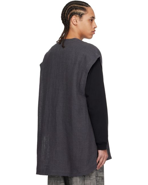 Jan Jan Van Essche O-Project Panama Mesh Cloth Vest in Black for Men | Lyst