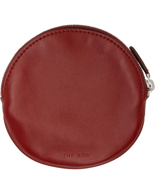The Row Round Coin Pouch in Red | Lyst
