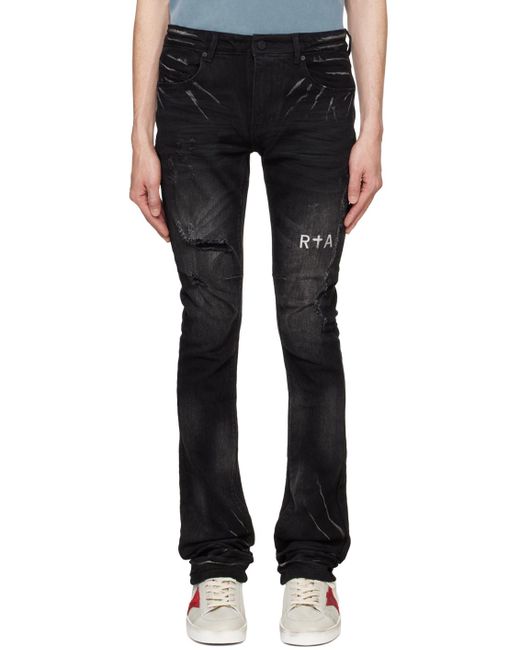 RTA Olivier Stacked Jeans in Black for Men | Lyst