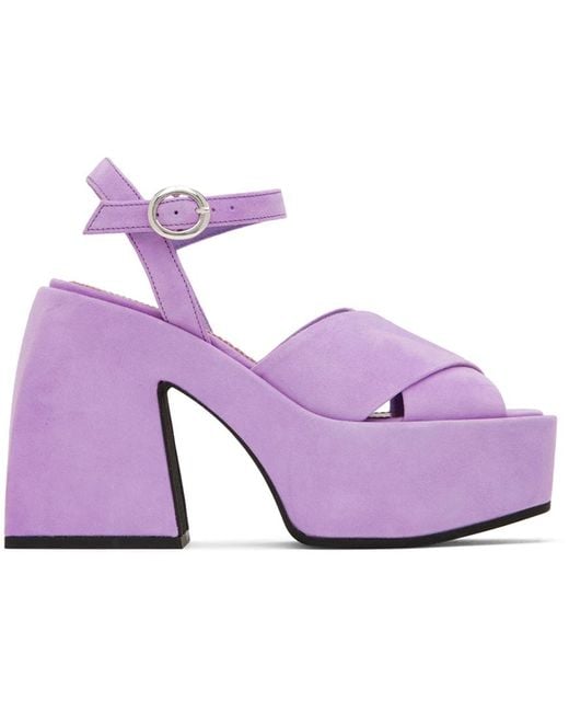 NODALETO Bulla Joni Heeled Sandals in Purple | Lyst