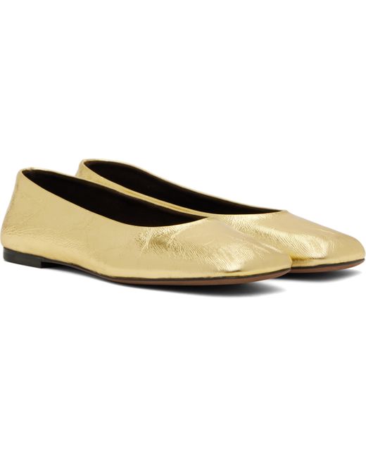 The Row Square Ballerina Flats in Black | Lyst UK