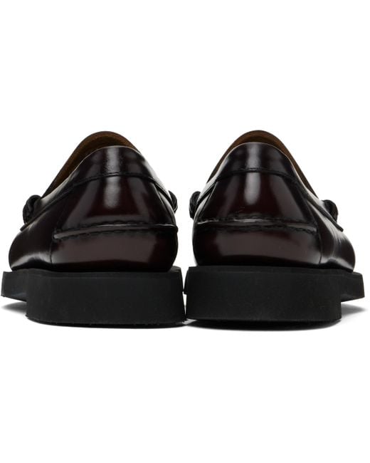 Sebago Burgundy Dan Polaris Loafers in Black for Men | Lyst