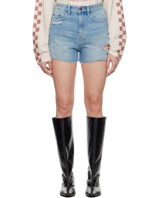 Ksubi Rise N Hi Kut Out Surge Shorts in Blue | Lyst UK