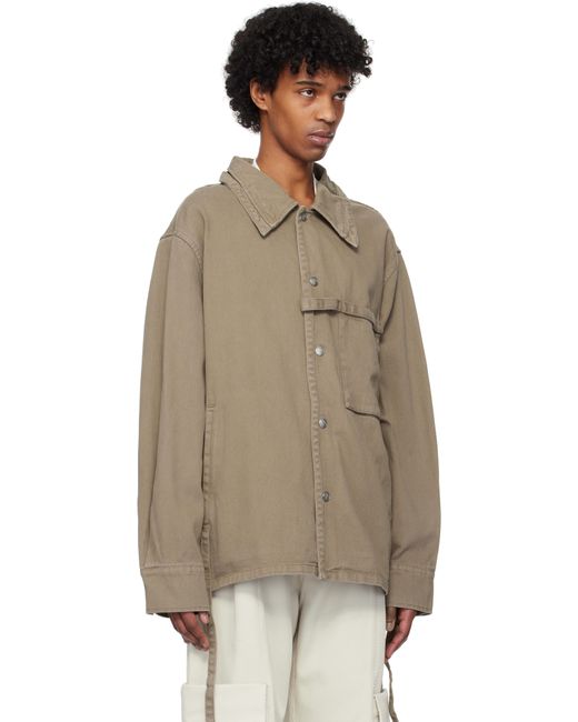 NULLUS Rope Denim Jacket in Brown for Men | Lyst