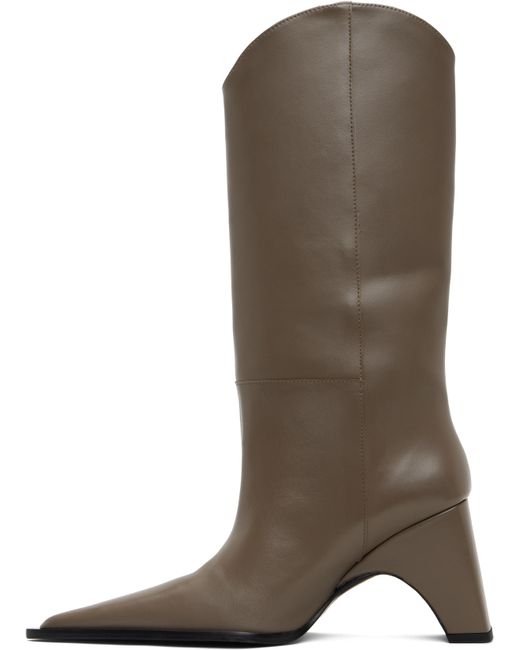 Coperni Taupe Cowboy Bridge Tall Boots in Brown | Lyst