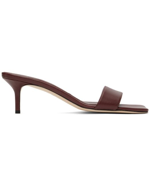 Aeyde Burgundy Ilvy Leather Mules in Black | Lyst