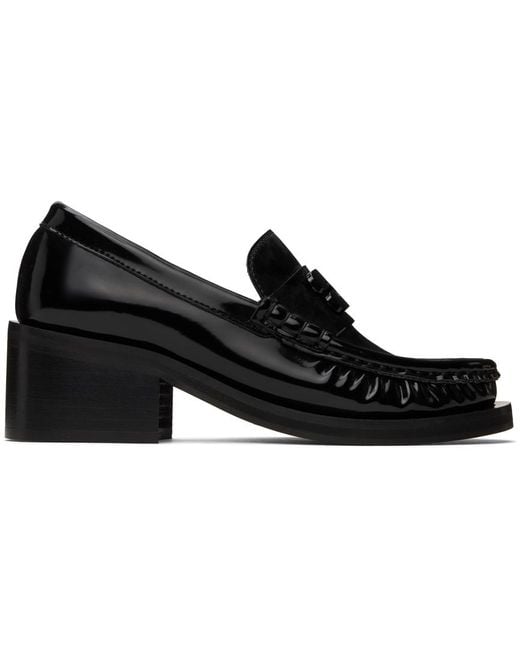 Ganni Butterfly Logo Mid Heel Loafers in Black | Lyst