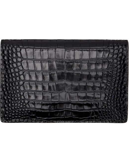 Vivienne Westwood Crocodile Envelope Clutch in Black | Lyst