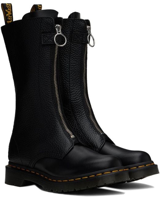 Dr. Martens 1B99 Front Zip Boots in Black | Lyst