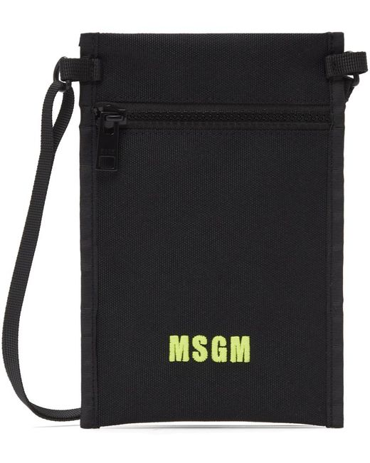 MSGM Canvas Messenger Bag in Black for Men - Lyst