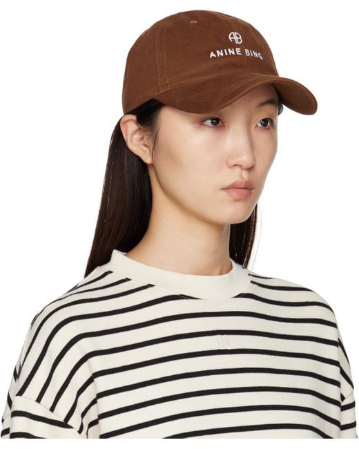 Anine Bing Jeremy Baseball Cap in Brown | Lyst UK
