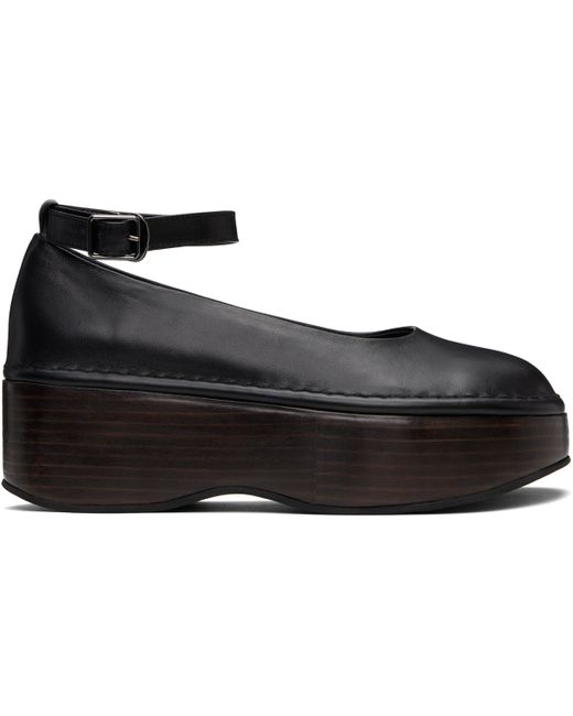 Amomento Platform Flats in Black | Lyst