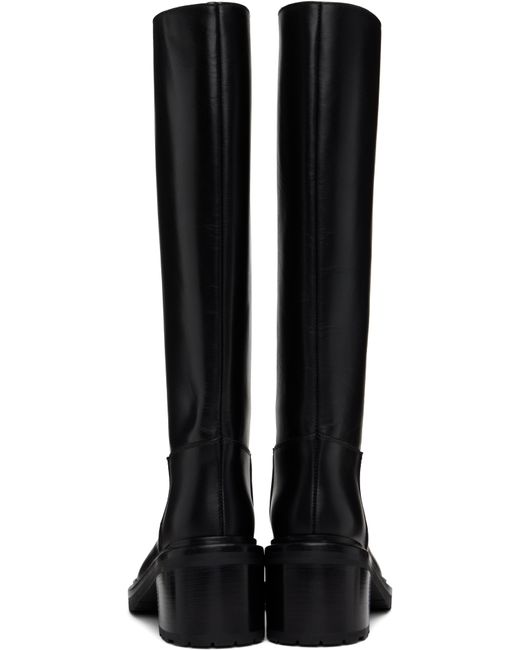LEGRES Riding Heel Tall Boots in Black | Lyst