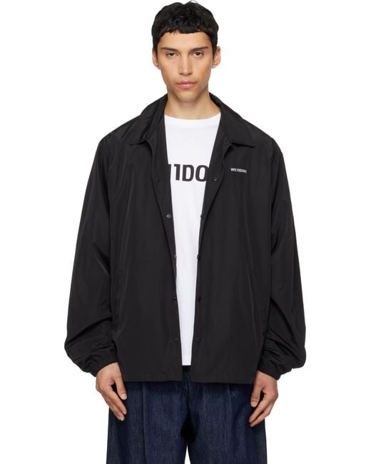 we11done Logo Coach Jacket in Black for Men | Lyst UK