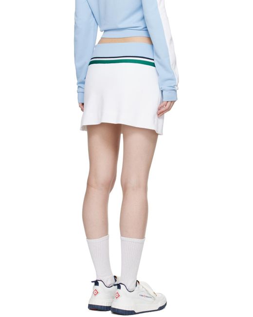 Casablanca Contrast Panel Skort in Blue | Lyst