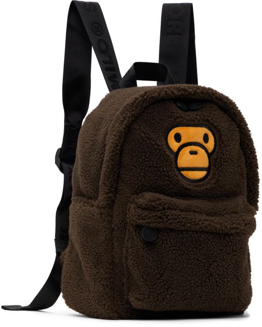 A Bathing Ape Baby Milo Mini Fur Backpack in Black | Lyst