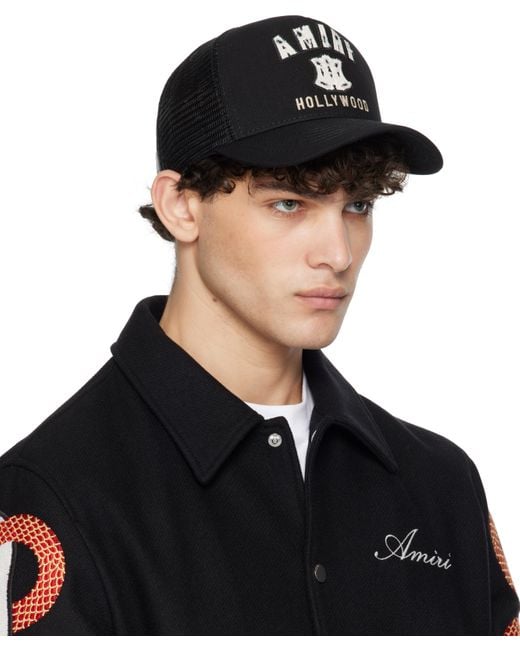 Amiri 'Ma' Hollywood Trucker Cap in Black for Men | Lyst