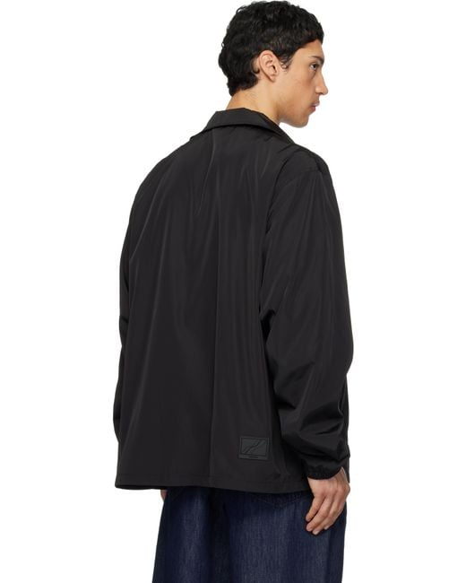 we11done Logo Coach Jacket in Black for Men | Lyst UK