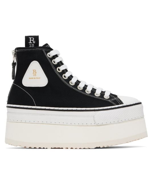 R13 Courtney Platform High Top Sneakers in Black | Lyst