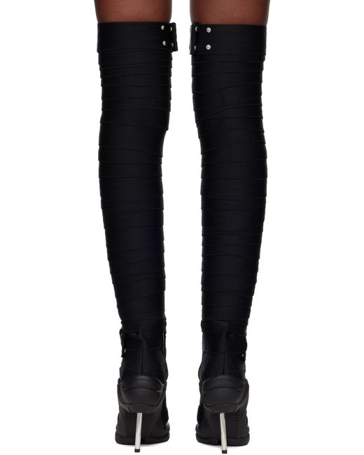 Bottes Hautes Dysphoria Noires À Empiècement De Style Bandage Rombaut ...