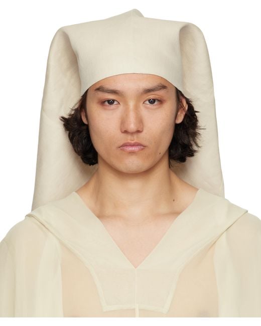 Rick Owens Off- Hollywood Wig Hat in Natural for Men | Lyst