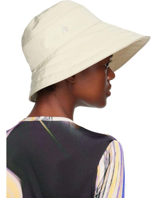 The Attico Beige Wide Brim Bucket Hat in Blue | Lyst
