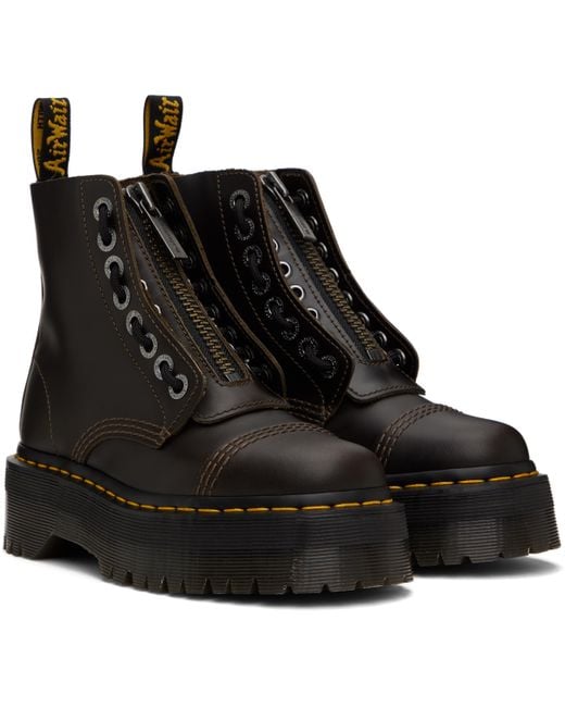 Dr. Martens Sinclair Leather Platform Boots in Black | Lyst