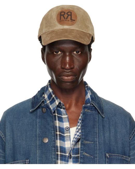 RRL Ranch Logo Suede Ball Cap in Blue for Men | Lyst