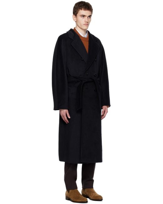Max Mara Navy Madame Coat in Black for Men | Lyst