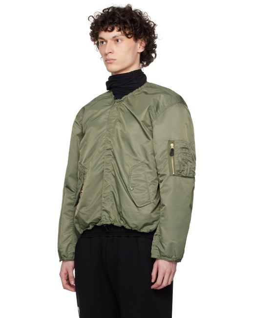 PROTOTYPES Khaki Deflated Reversible Bomber Jacket in Blue for Men | Lyst