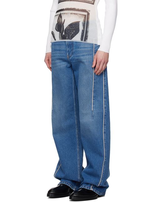 Jean Paul Gaultier 'The Belted Denim' Jeans in Blue for Men | Lyst