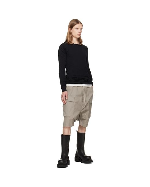 Rick Owens Taupe Tower Pods Cargo Shorts for Men | Lyst UK