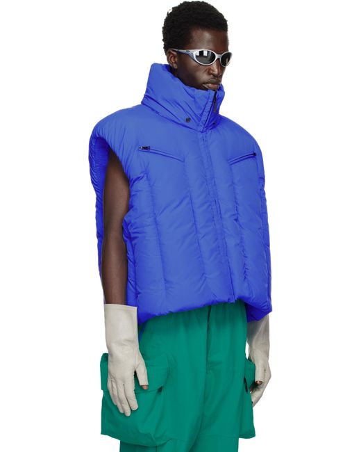 DingYun Zhang Swollen Reversible Down Vest in Blue for Men | Lyst