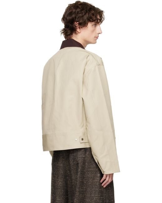JW Anderson Curved Hem Jacket in Natural for Men | Lyst UK